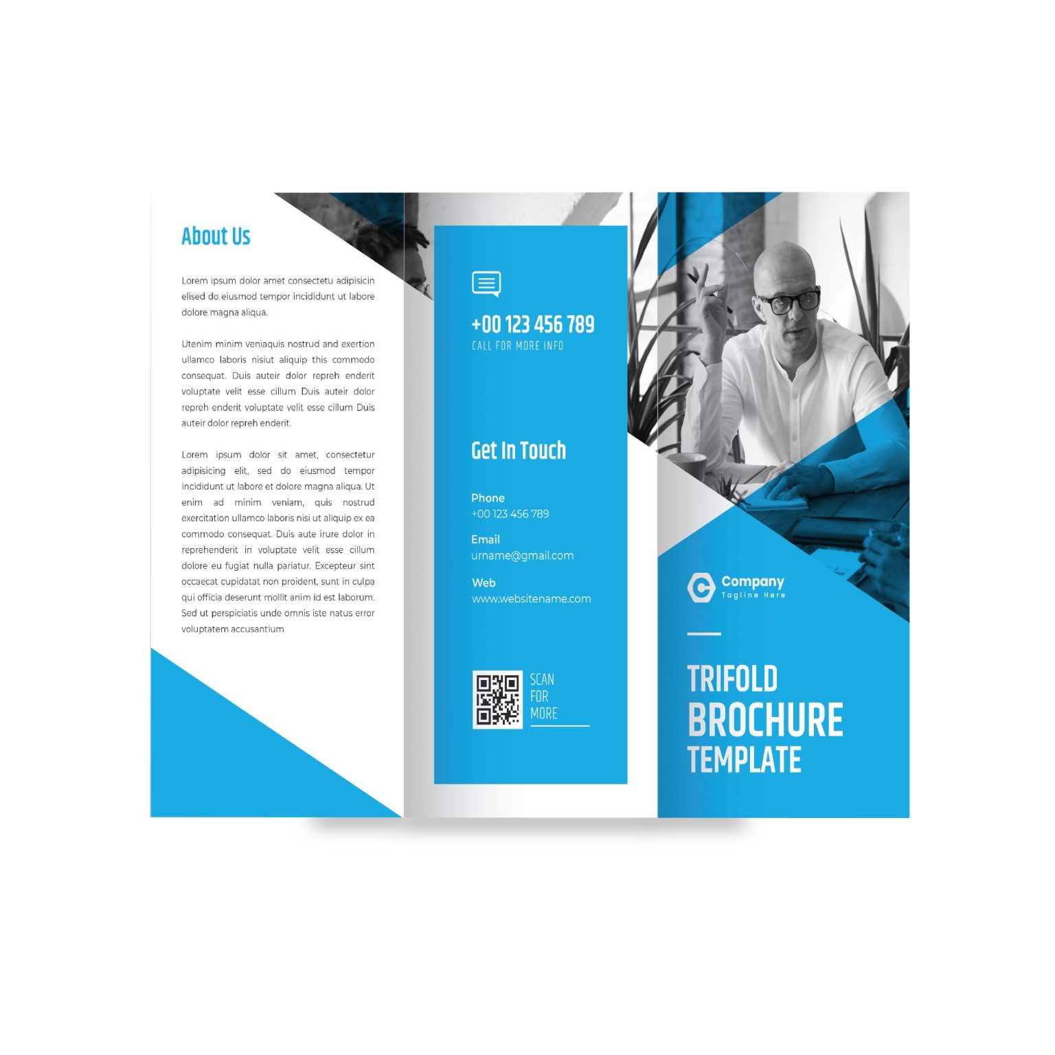 Brochures impresos a color en papel couche o bond, medida 8.5x11 pulg.