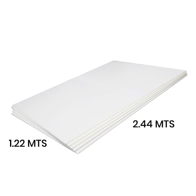 Coroplast, lámina corrugada de polipropileno, un producto de poliolefina